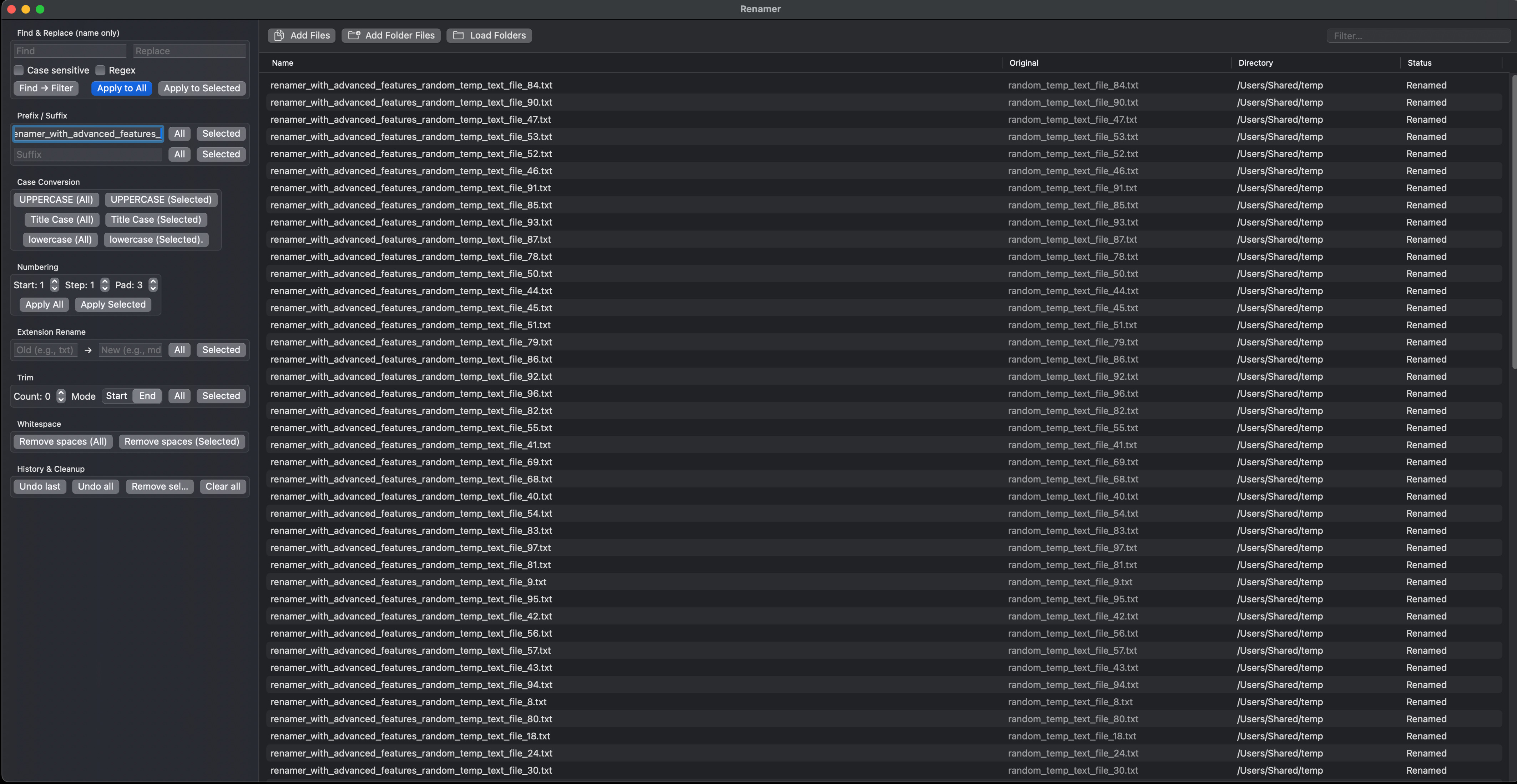 Batch File Renamer for Windows & Mac - Renamer